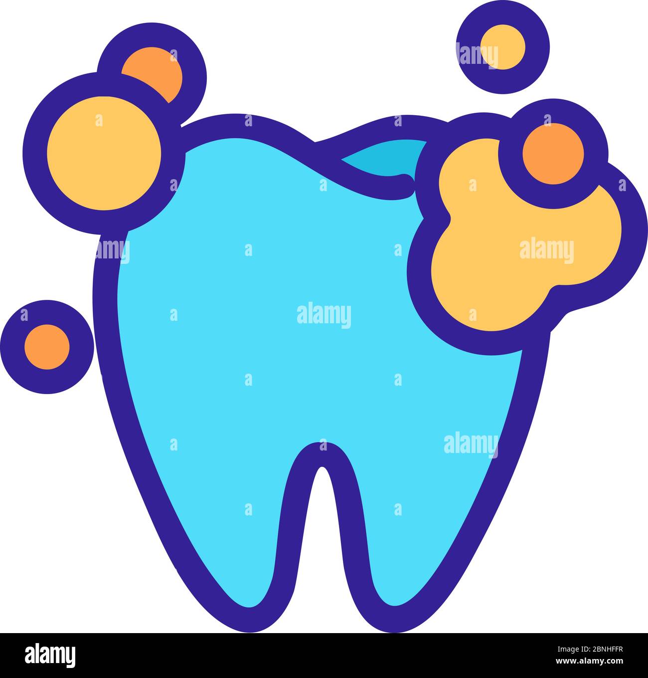 tooth brushing icon vector outline illustration Stock Vector Image ...