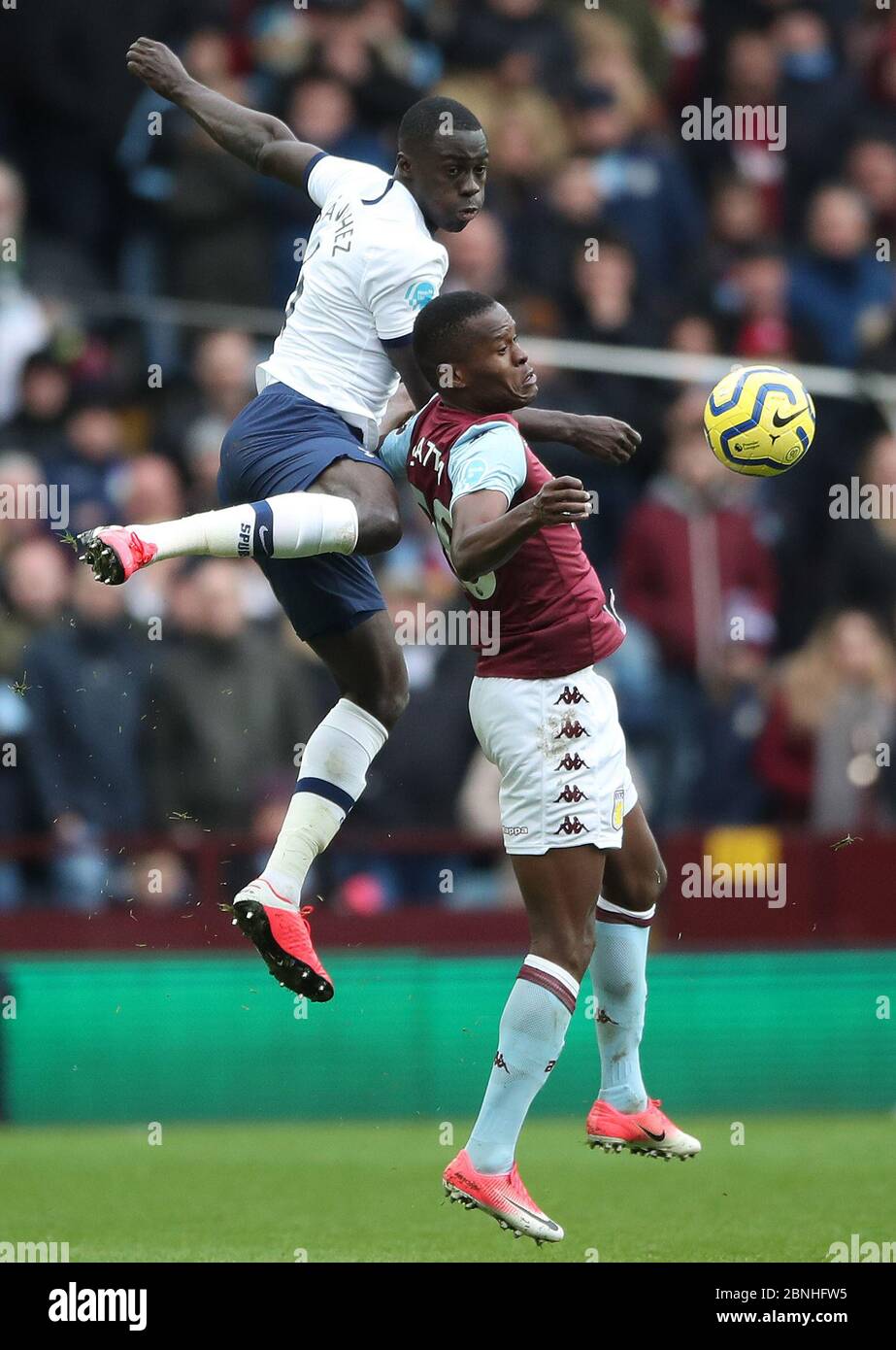 Tottenham Hotspur's Davinson Sanchez wins header beating Aston Villa's ...