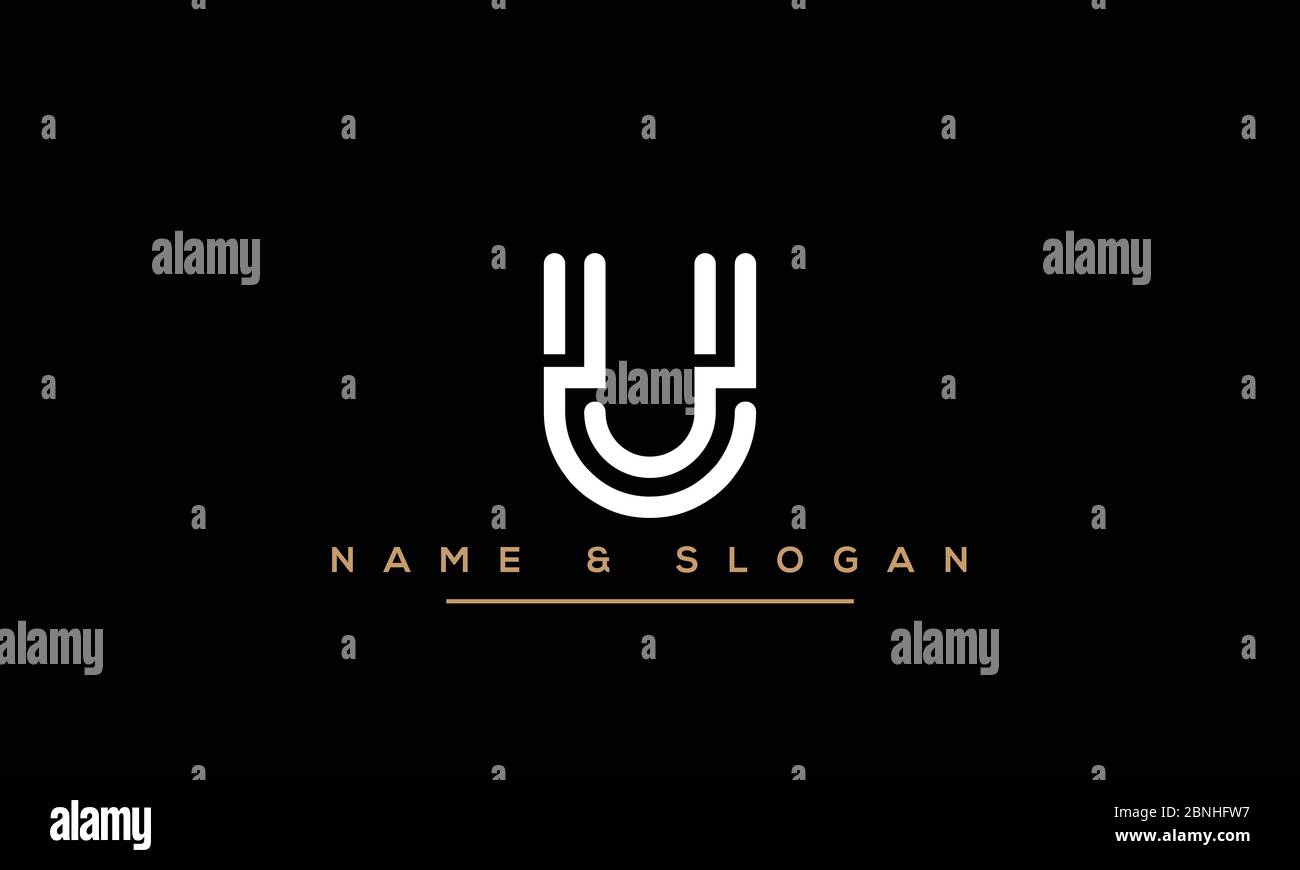 U, UU Abstract Logo of Alphabet Letters Stock Vector Image & Art - Alamy