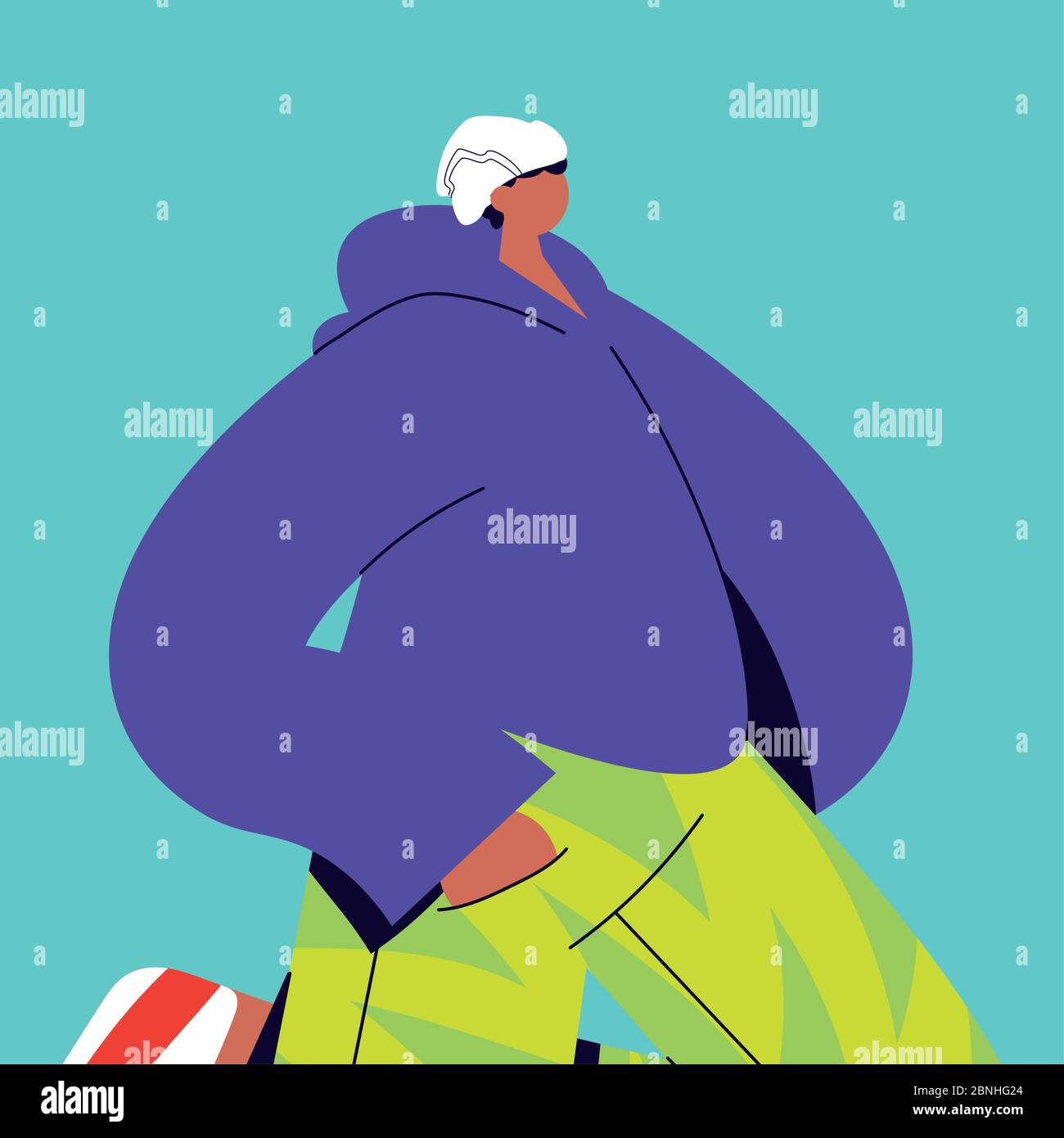 poster with man standing faceless vector illustration design Stock ...