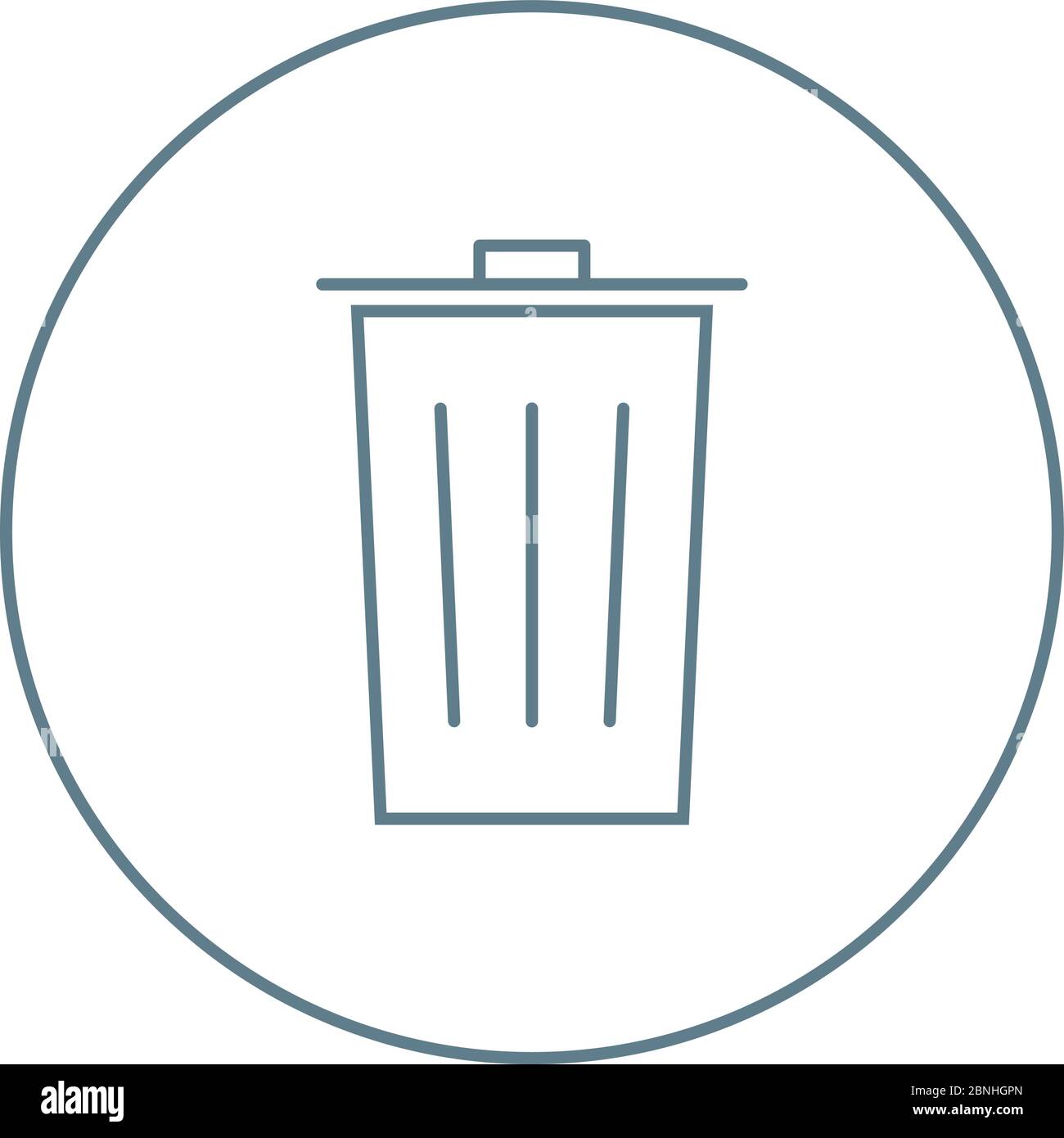 Beautiful Dustbin Line Vector Icon Stock Vector Image & Art - Alamy