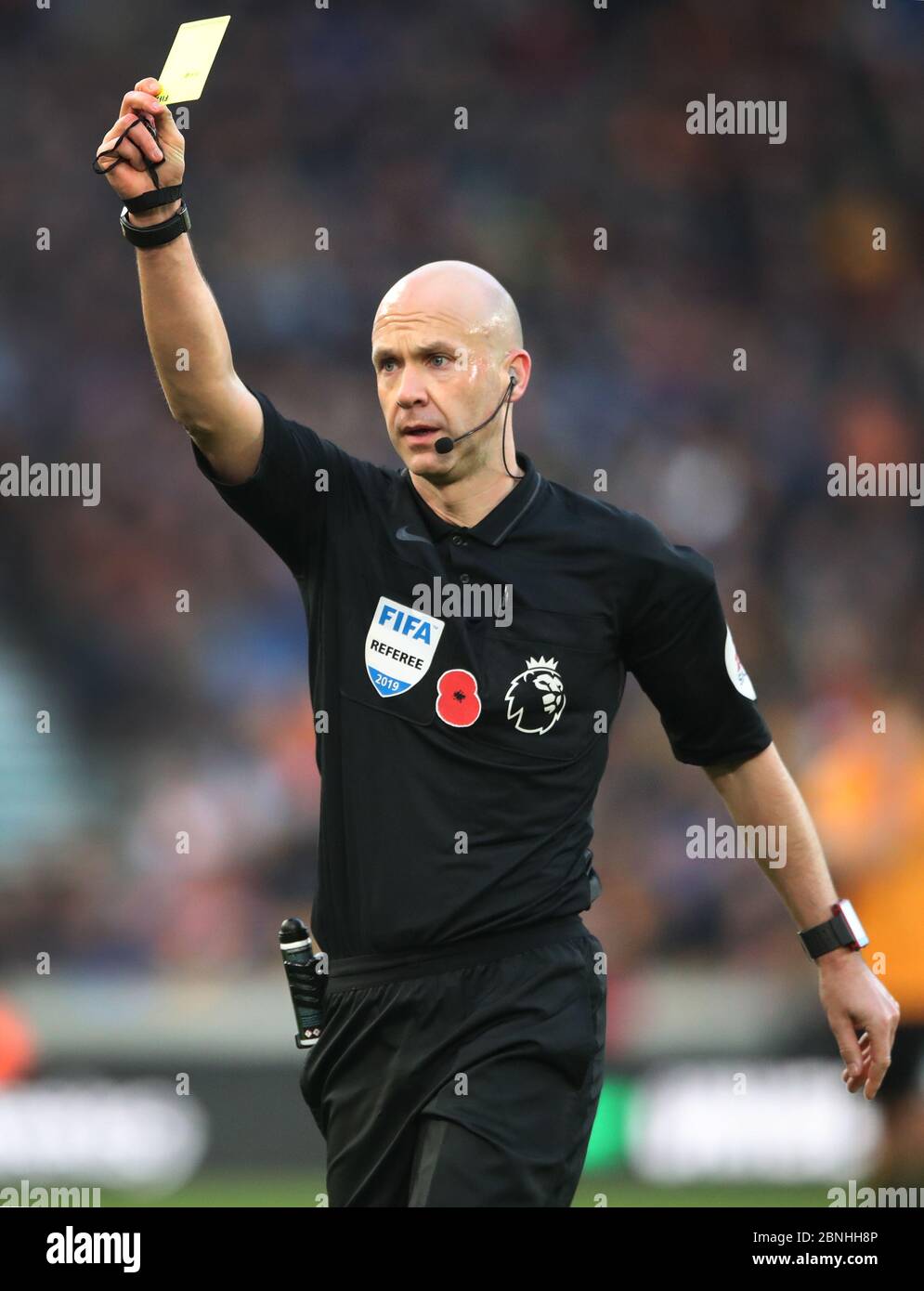 Referee Anthony Taylor during the Premier League match at Molineux ...