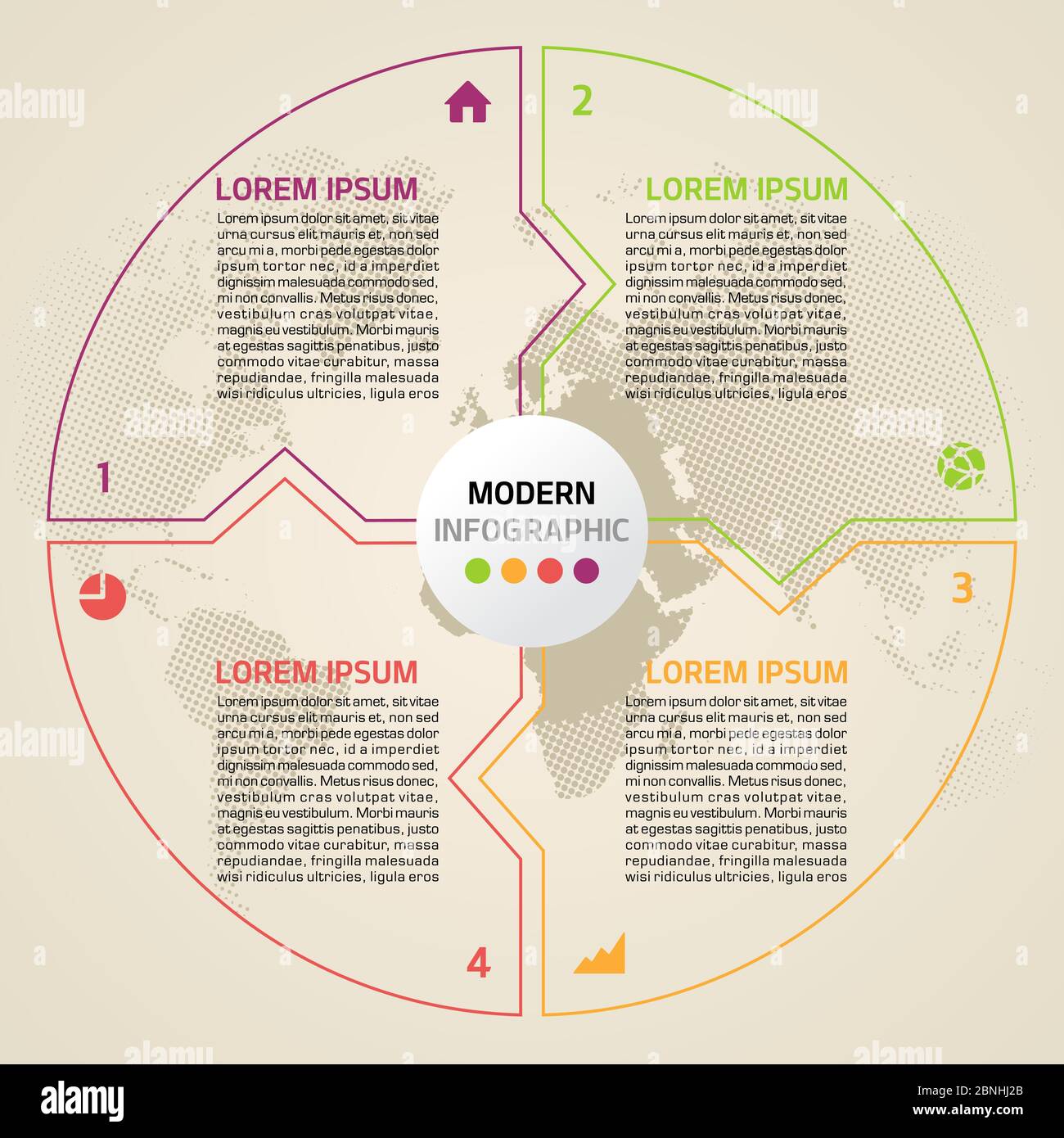 Modern colorful infographics options template vector with colorful ...