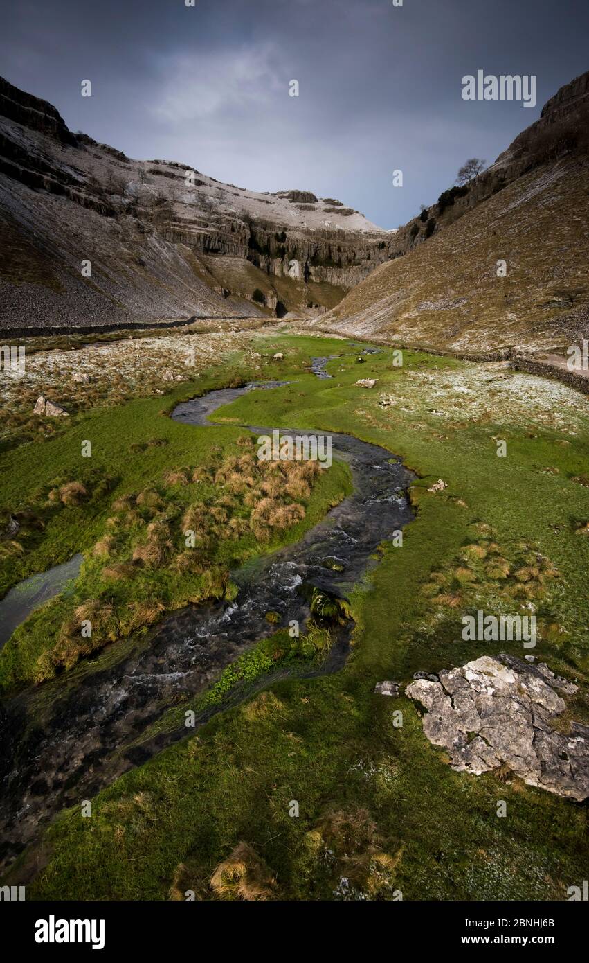 Gorge cut through Carboniferous Limestone, probably a result of a ...