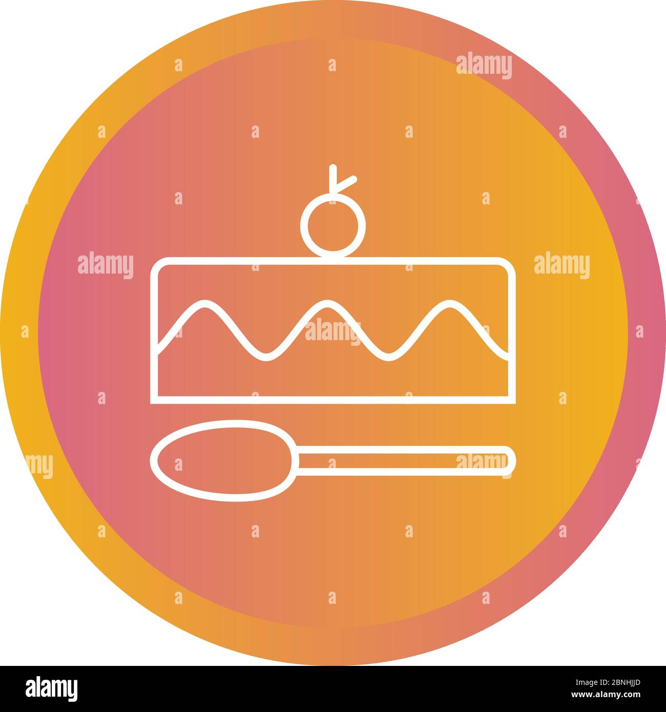 Beautiful Small Cake Line Vector Icon Stock Vector Image & Art - Alamy