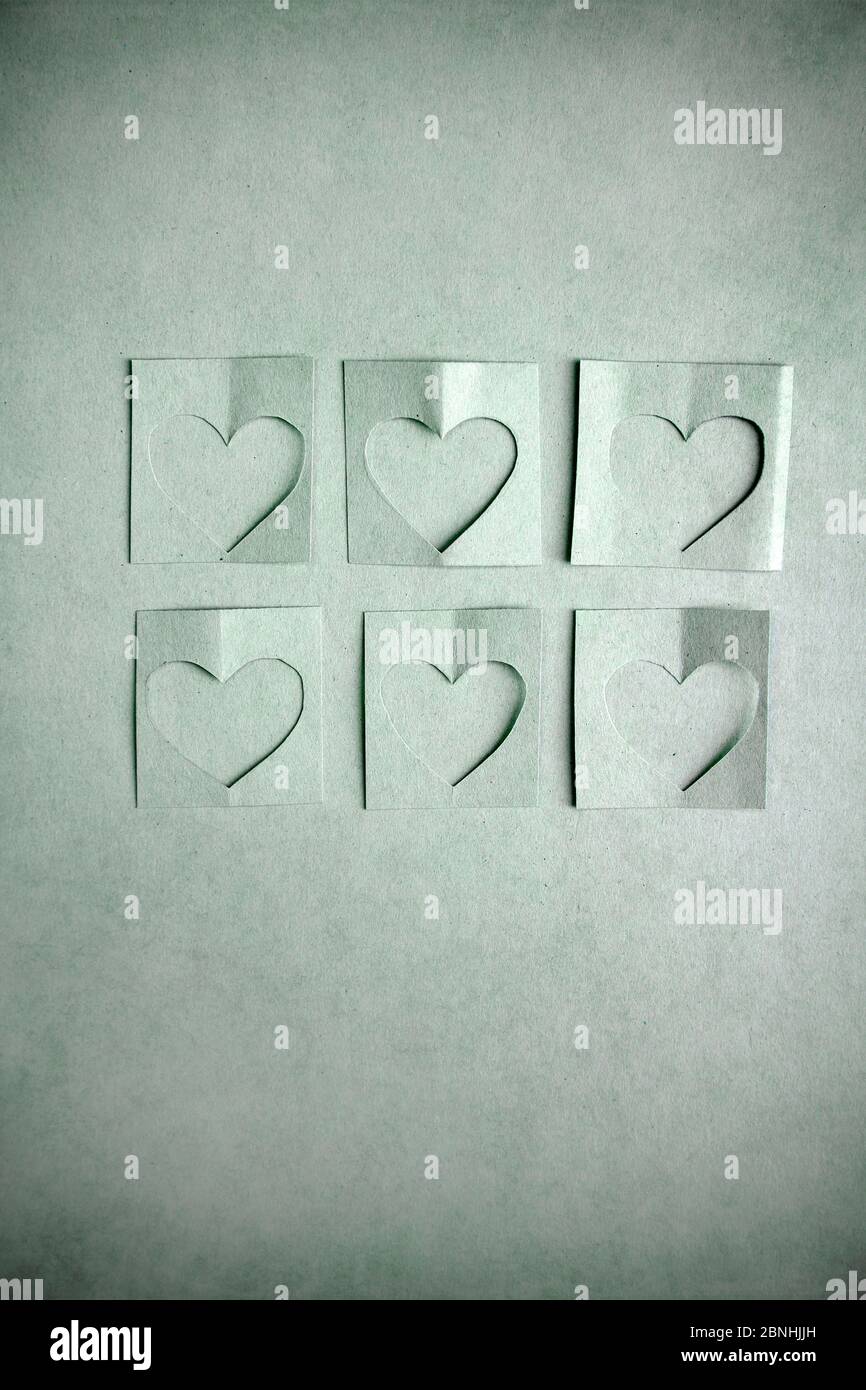 Paper Hear Cut Outs Stock Photo - Alamy