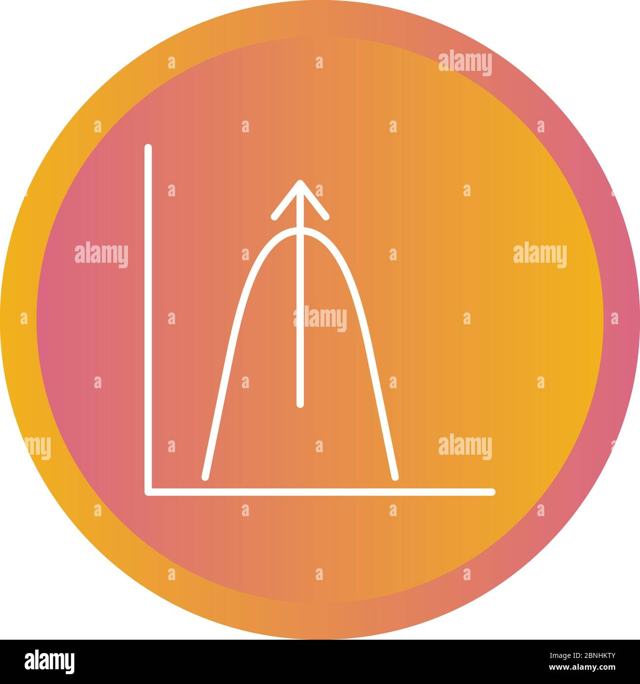 Beautiful Bell shaped graph line Vector Icon Stock Vector Image & Art ...