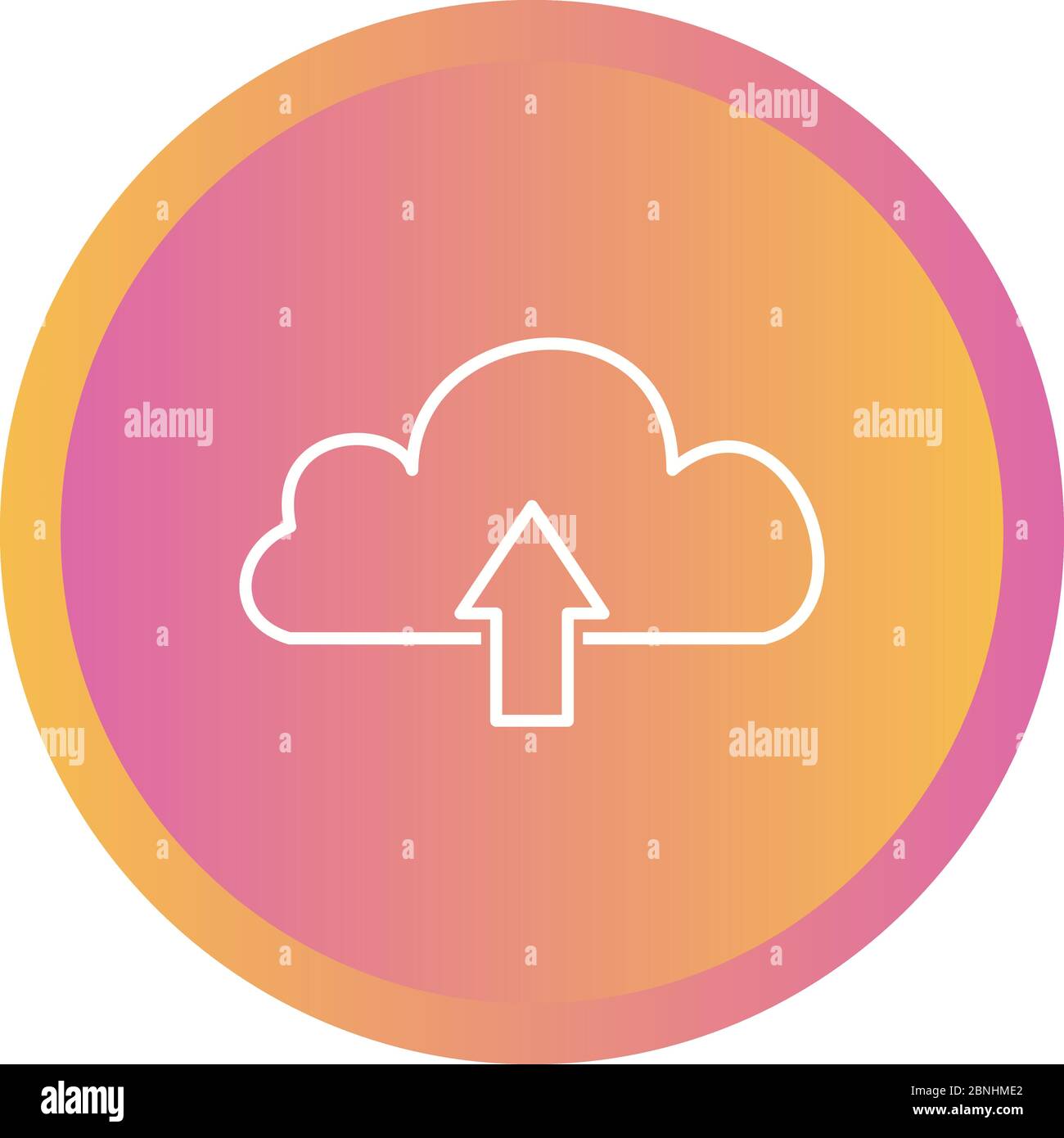 Beautiful Cloud Upload Line Vector Icon Stock Vector Image & Art - Alamy