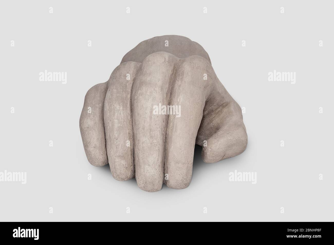 Sculpture clay hand palm isolated on gray background Stock Photo - Alamy