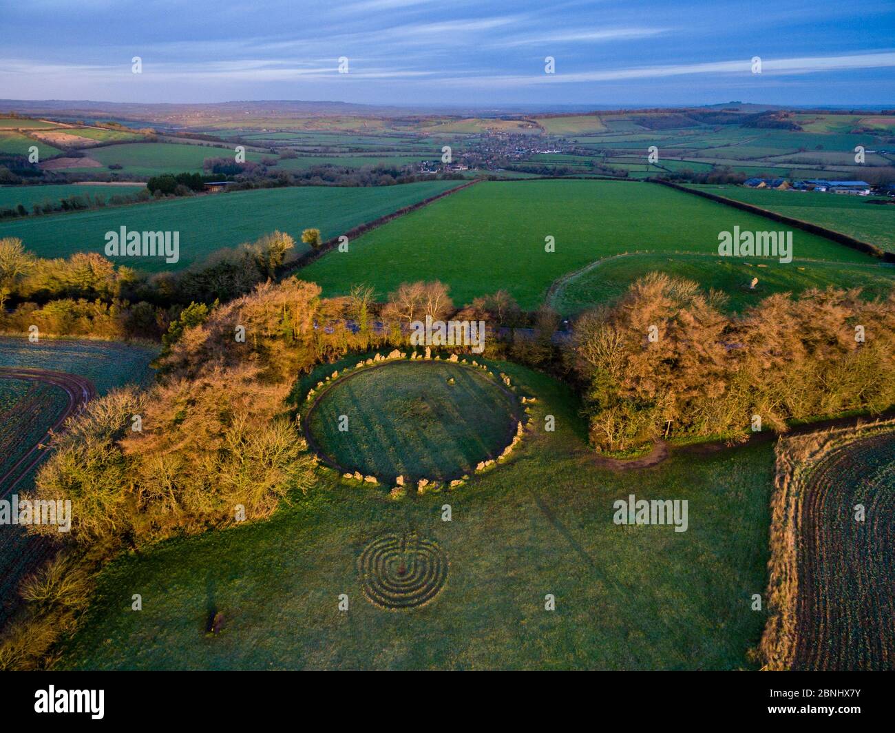 Part of rollright stones neolithic complex great rollright hi-res stock ...