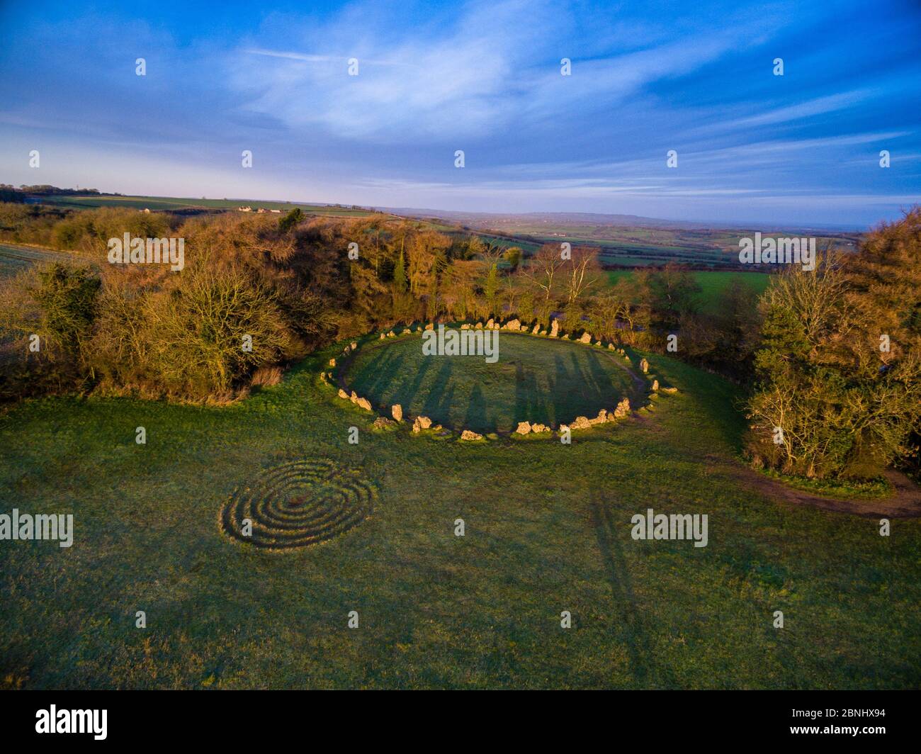 Part of rollright stones neolithic complex great rollright hi-res stock ...