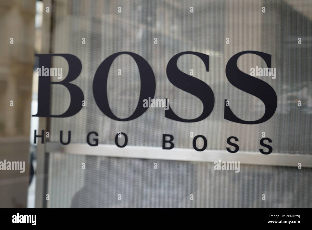 Bordeaux , Aquitaine / France - 05 12 2020 : Hugo Boss logo shop sign ...