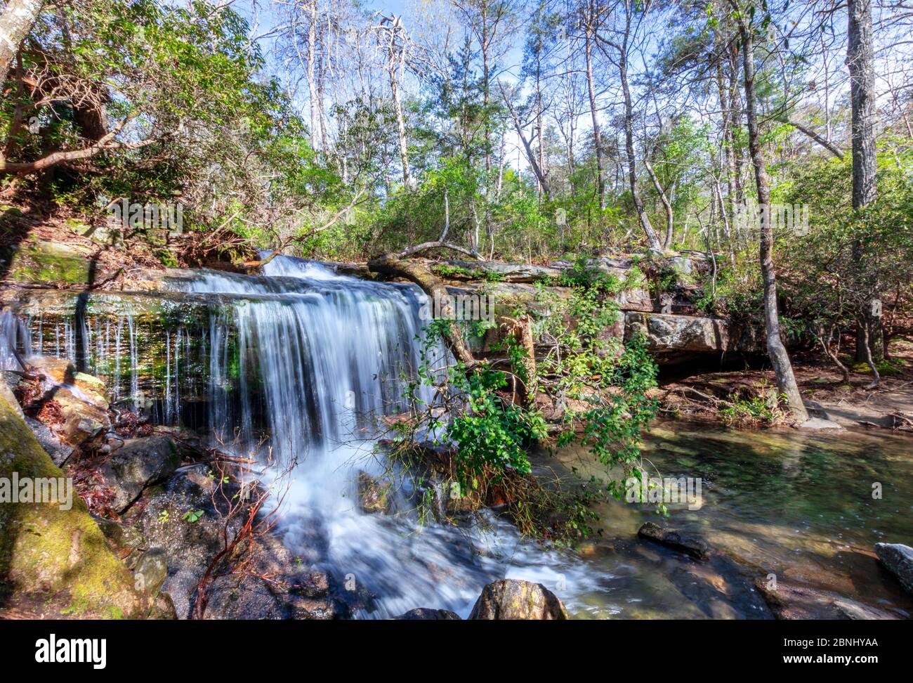 Beautiful waterfalls along the trails on Lookout mountain Stock Photo ...