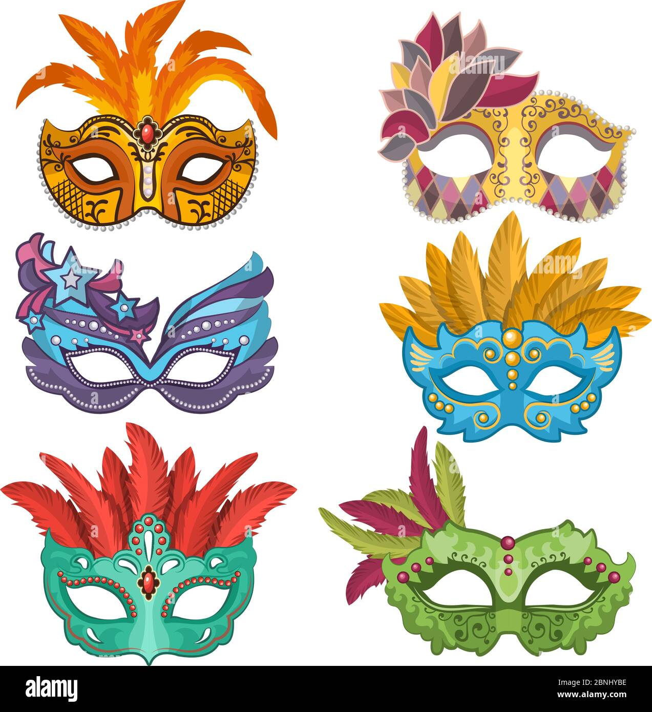 Venetian masquerade mask carnival Stock Vector Images - Alamy