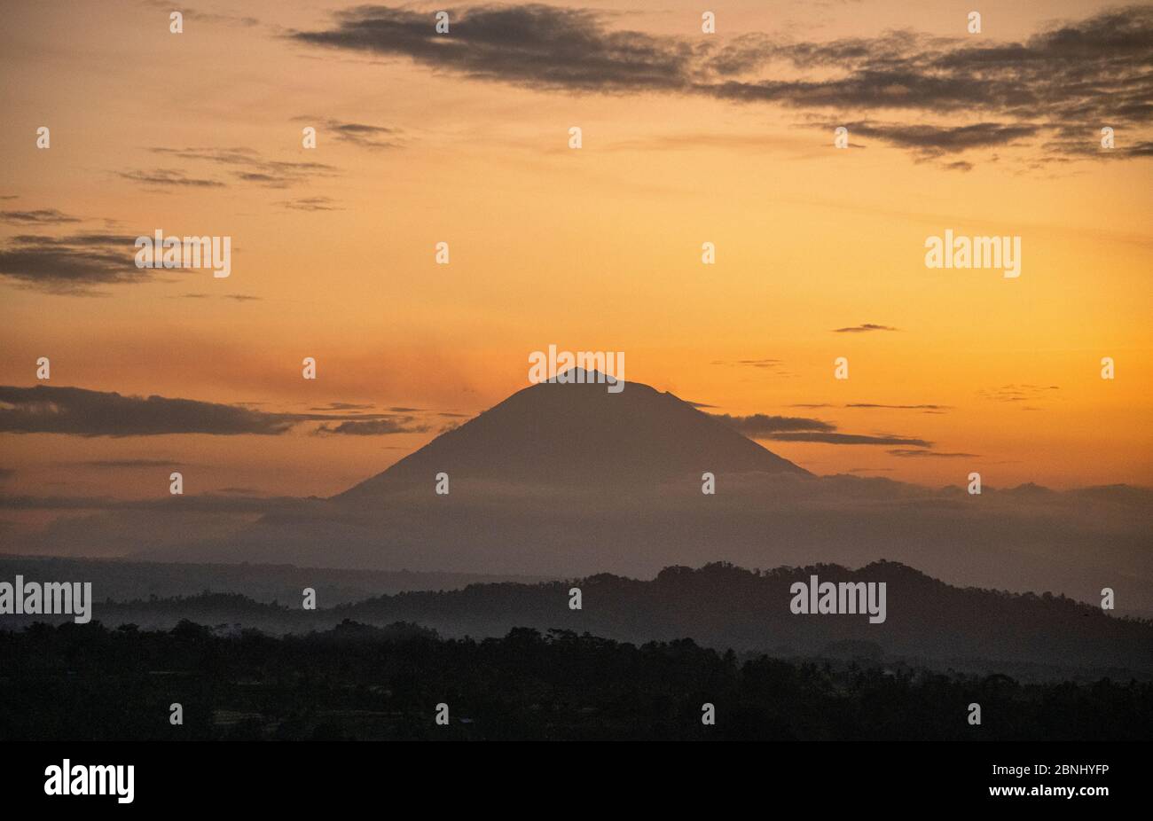 Mount Agung at dawn Bali Indonesia Stock Photo - Alamy