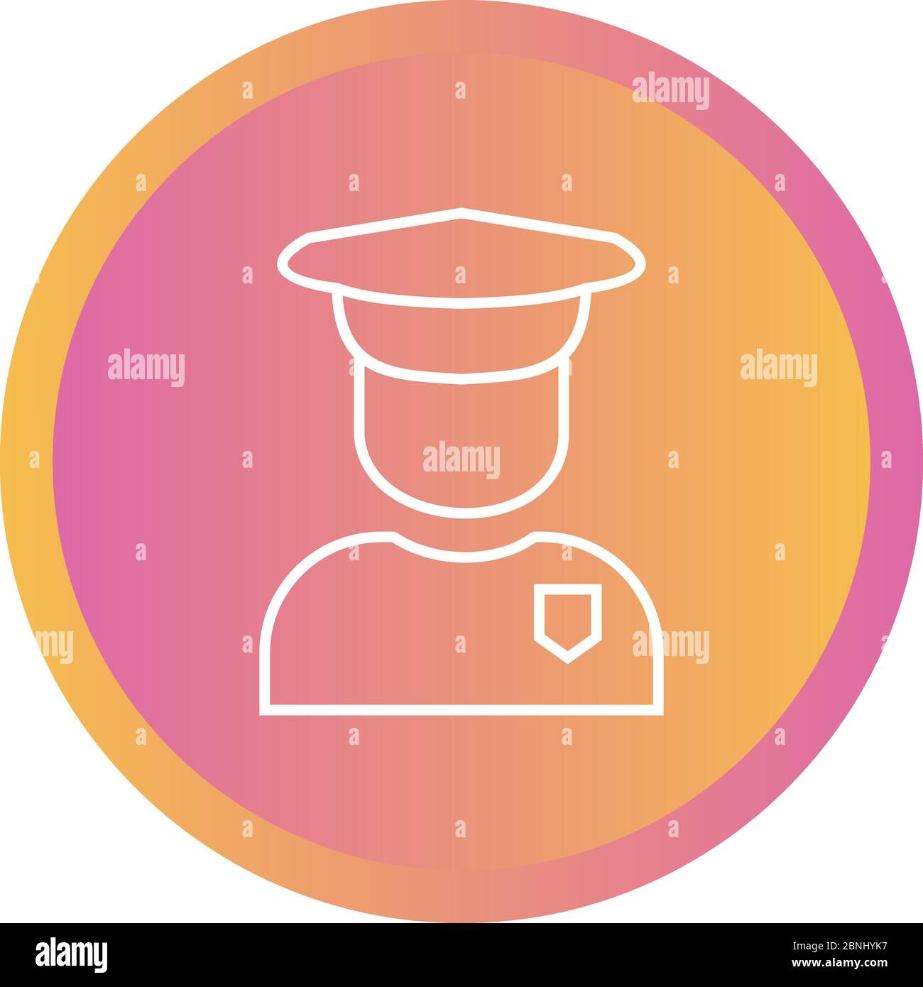 Beautiful Security Guard Line Vector Icon Stock Vector Image & Art - Alamy