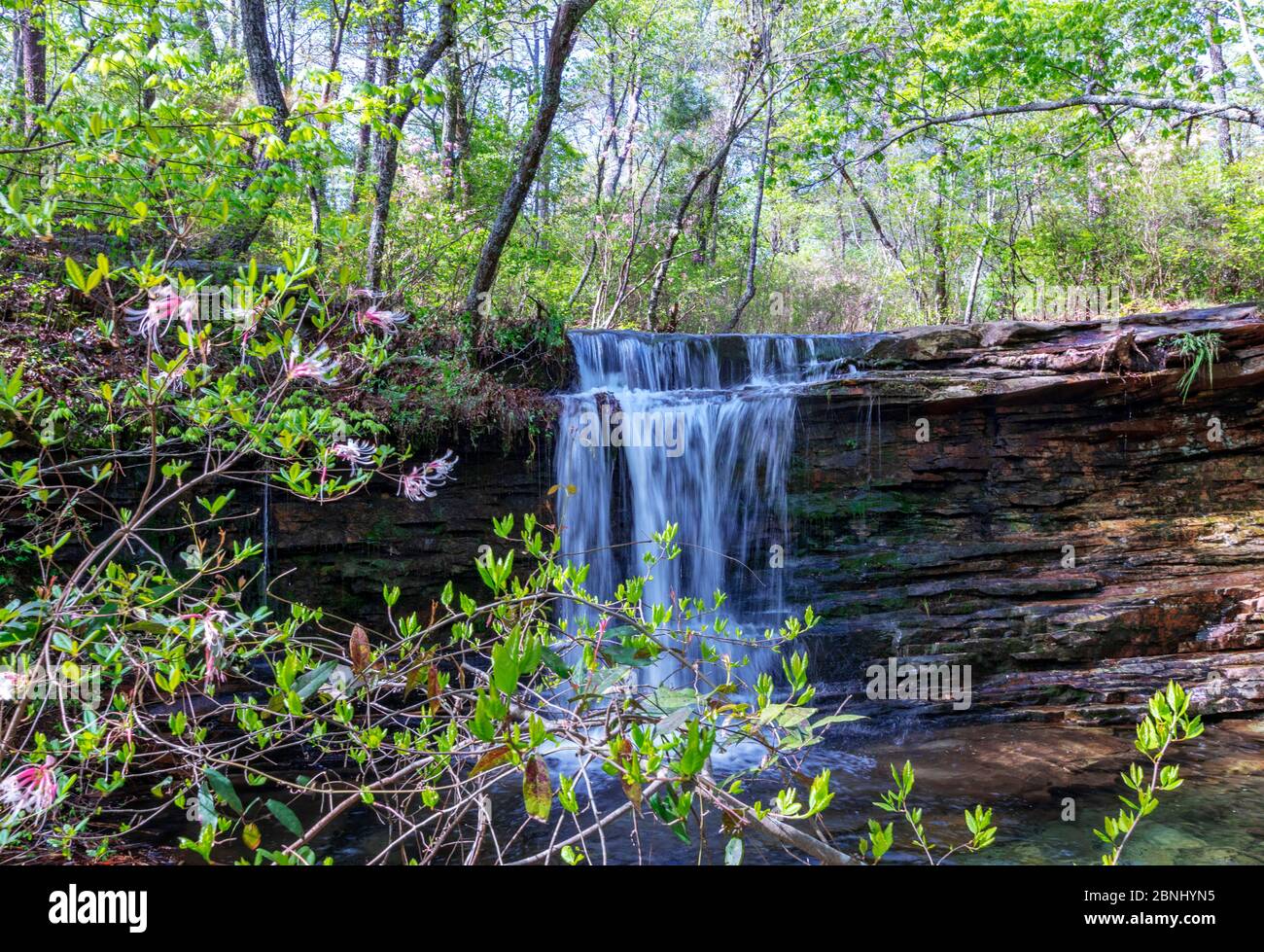 Beautiful waterfalls along the trails on Lookout mountain Stock Photo ...