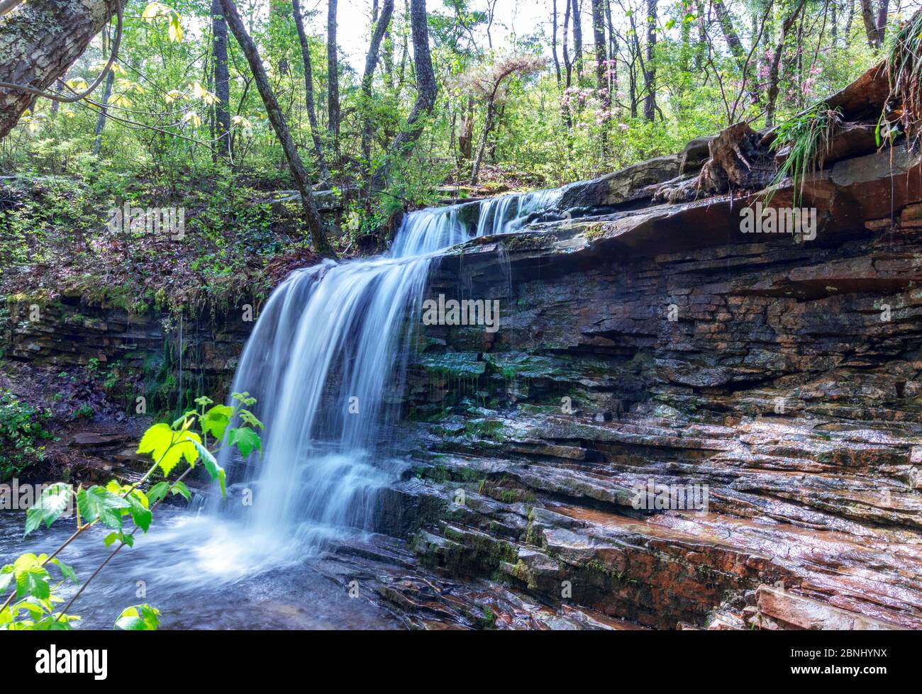 Beautiful waterfalls along the trails on Lookout mountain Stock Photo ...