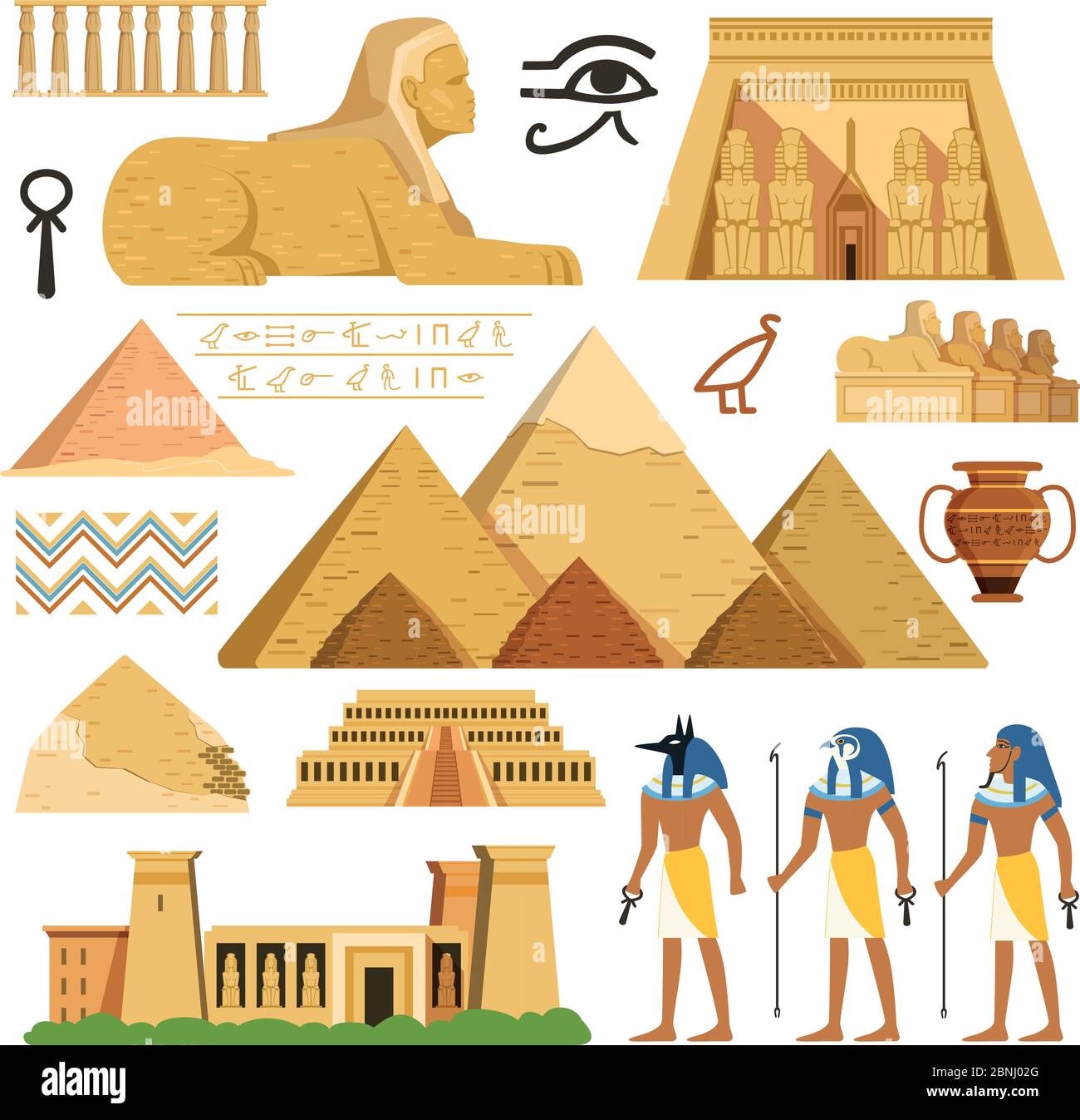 Pyramid of egypt. History landmarks. Cultural objects and symbols of ...