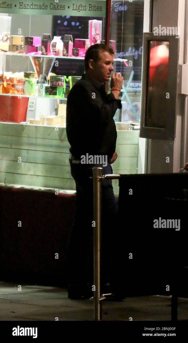 Actor Shane Richie and wife Christie Goddard go for a meal near their ...