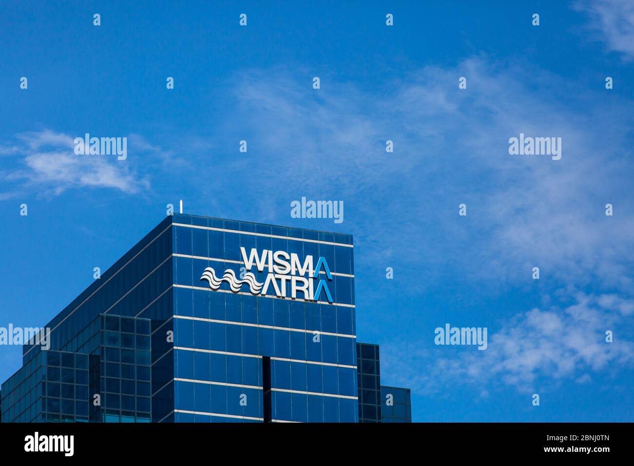 Wisma Atria signage branding on the top of a building, Singapore Stock ...