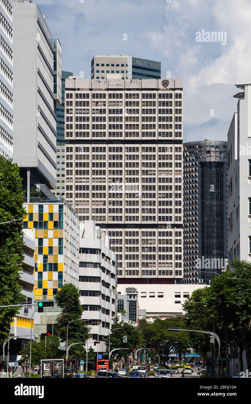 Shaw tower was the tallest building before 1976, Singapore Stock Photo ...