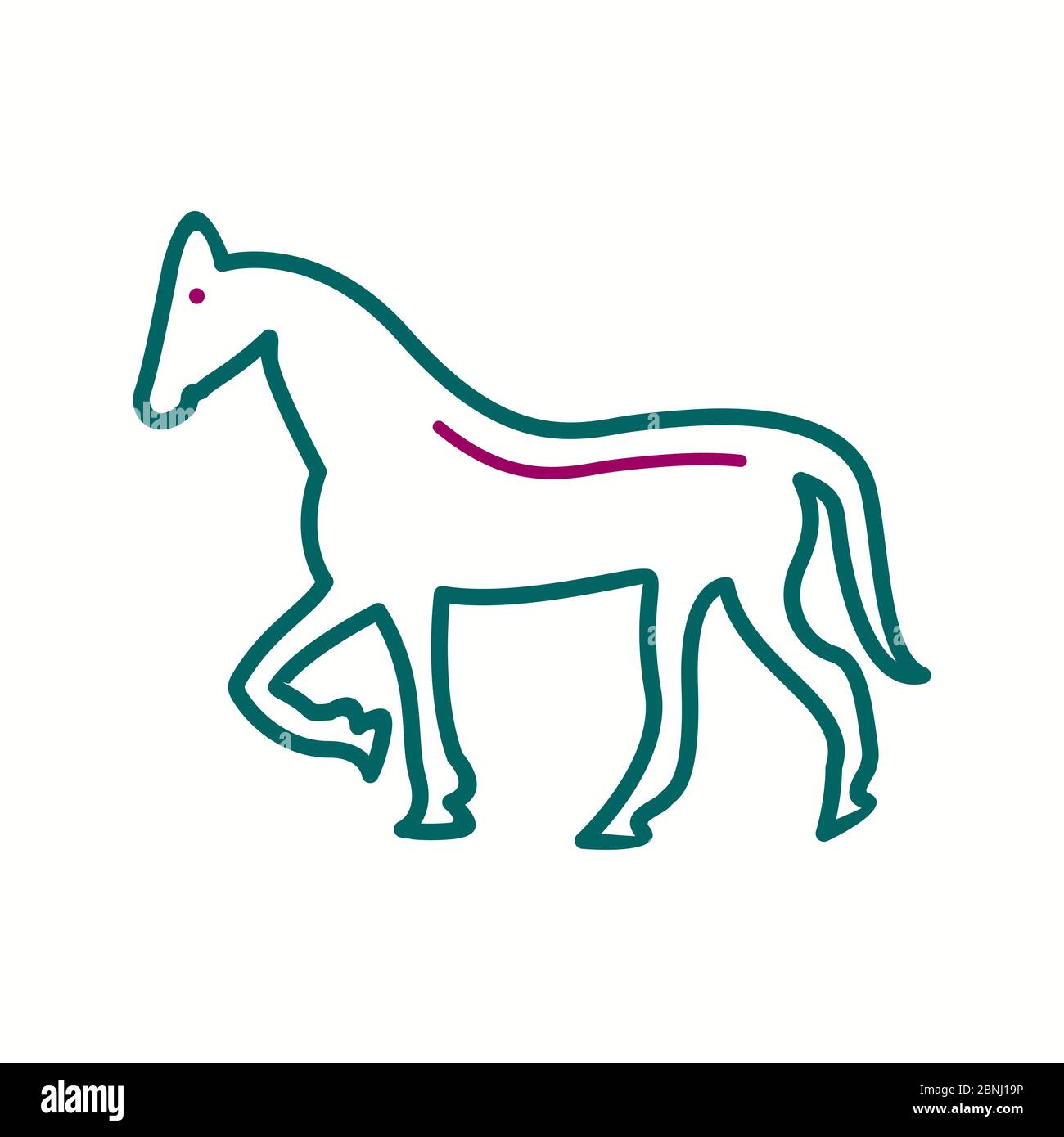 Beautiful Horse Line Vector Icon Stock Vector Image & Art - Alamy