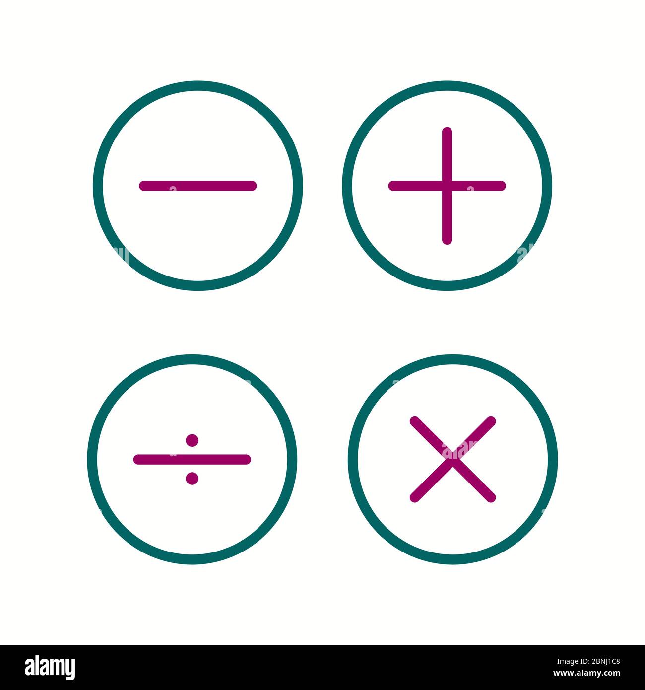 Beautiful Math Symbols Line Vector Icon Stock Vector Image & Art - Alamy