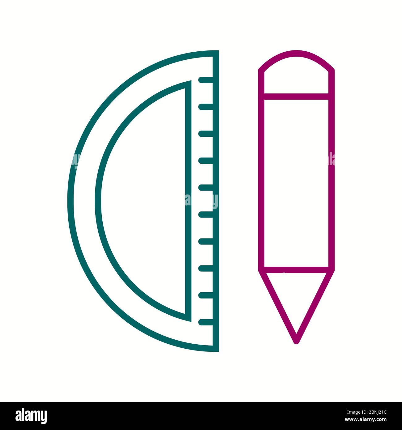 Beautiful Geometry Tools Line Vector Icon Stock Vector Image & Art - Alamy