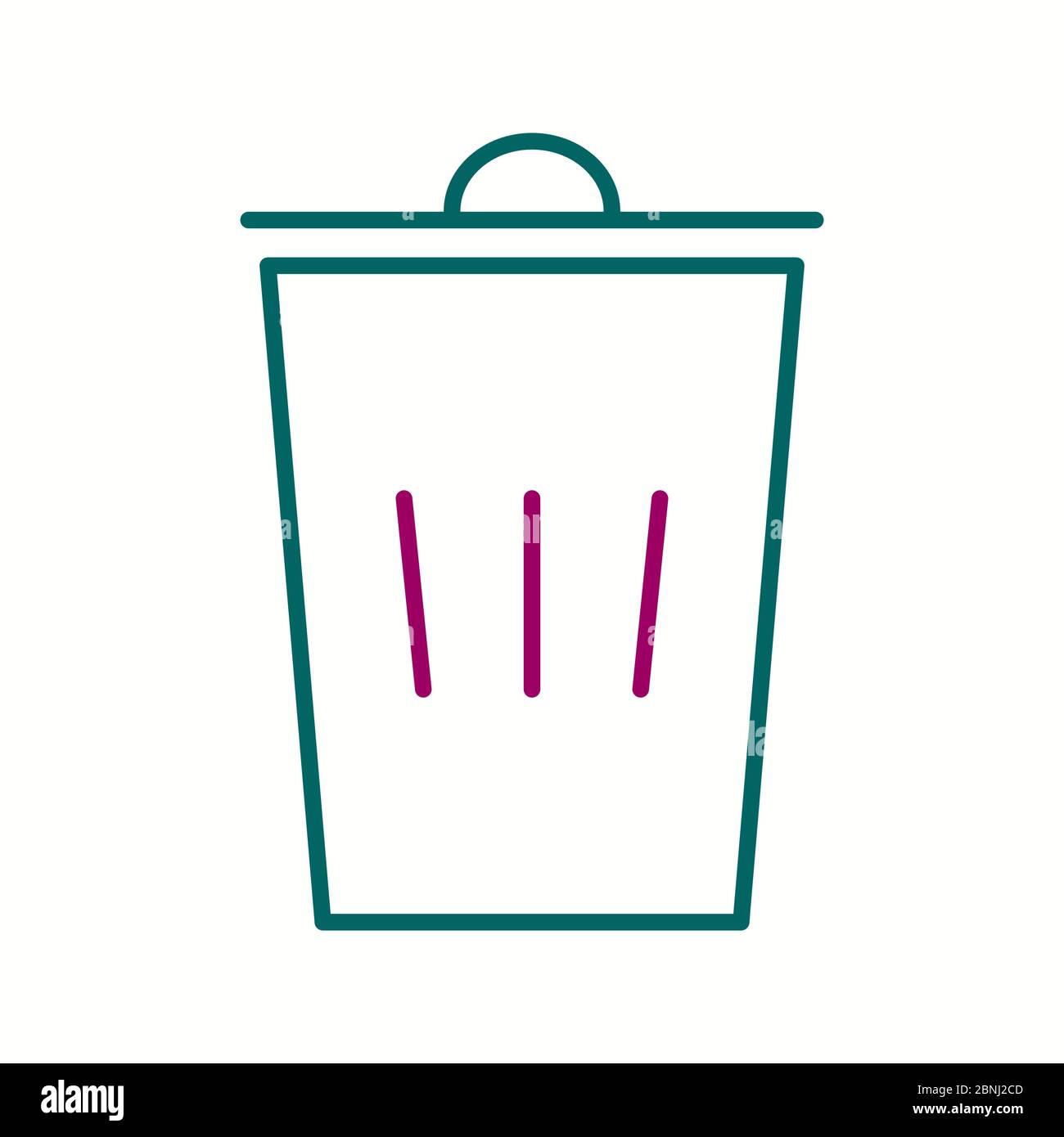 Beautiful Dustbin Line Vector Icon Stock Vector Image & Art - Alamy