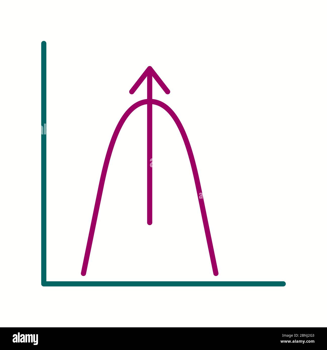 Beautiful Bell shaped graph line Vector Icon Stock Vector Image & Art ...