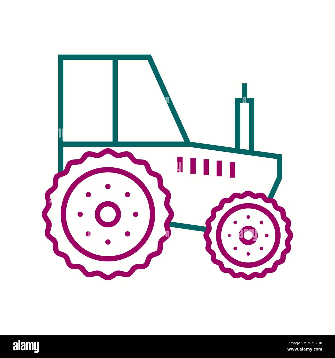 Beautiful Tractor Line Vector Icon Stock Vector Image & Art - Alamy