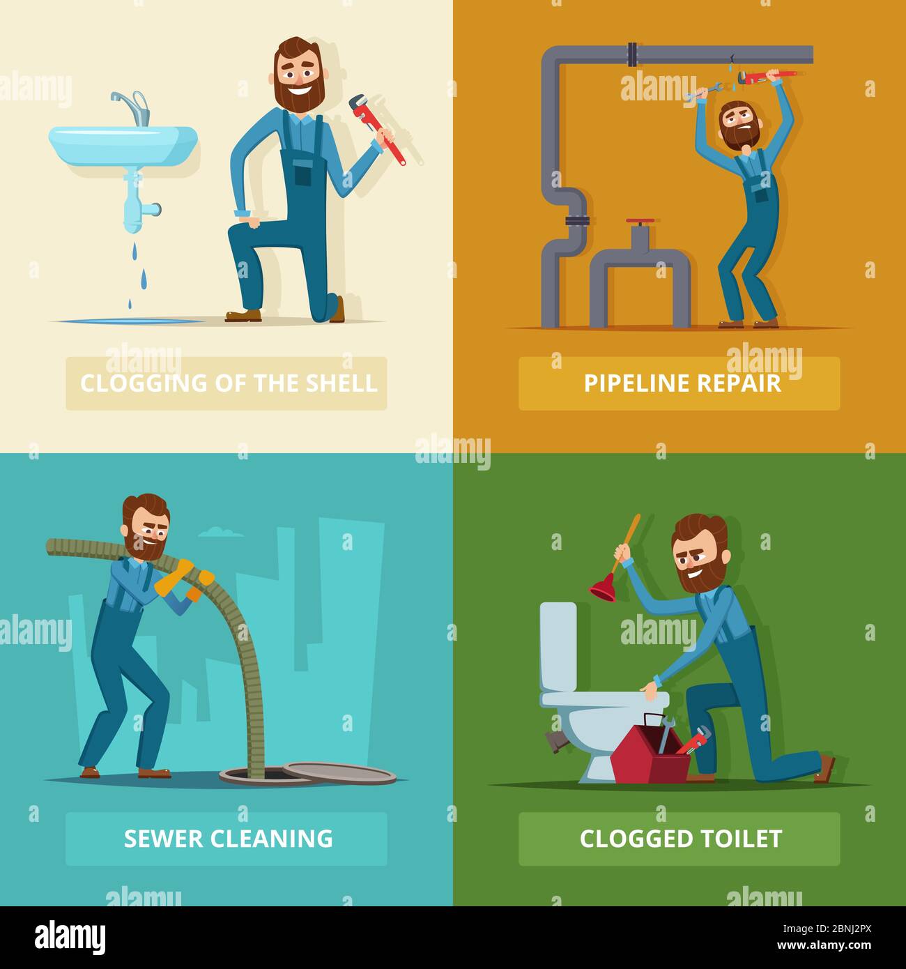 Plumber Stock Vector Images - Alamy