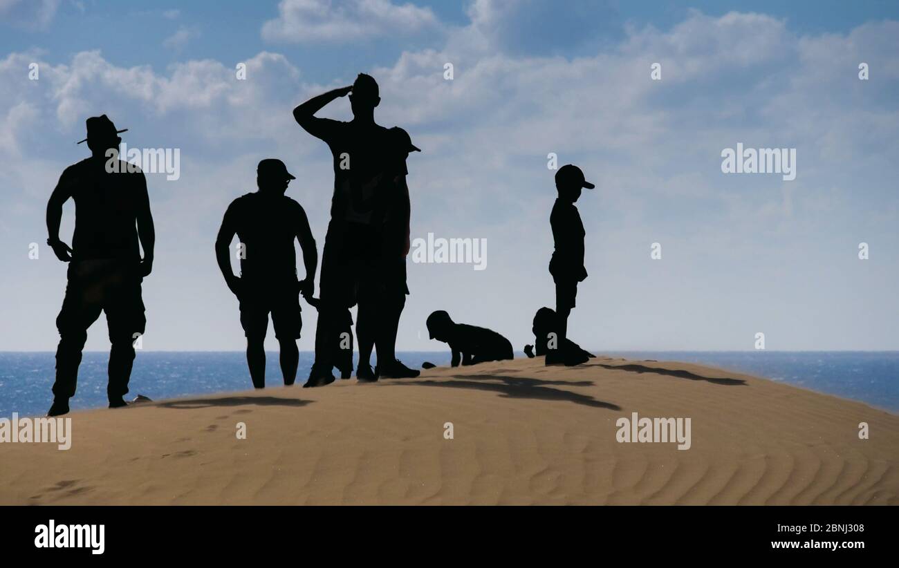 Children silhouette party hi-res stock photography and images - Alamy