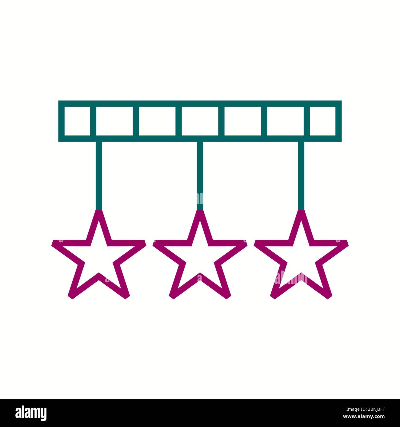 Beautiful Three Stars Line Vector Icon Stock Vector Image & Art - Alamy