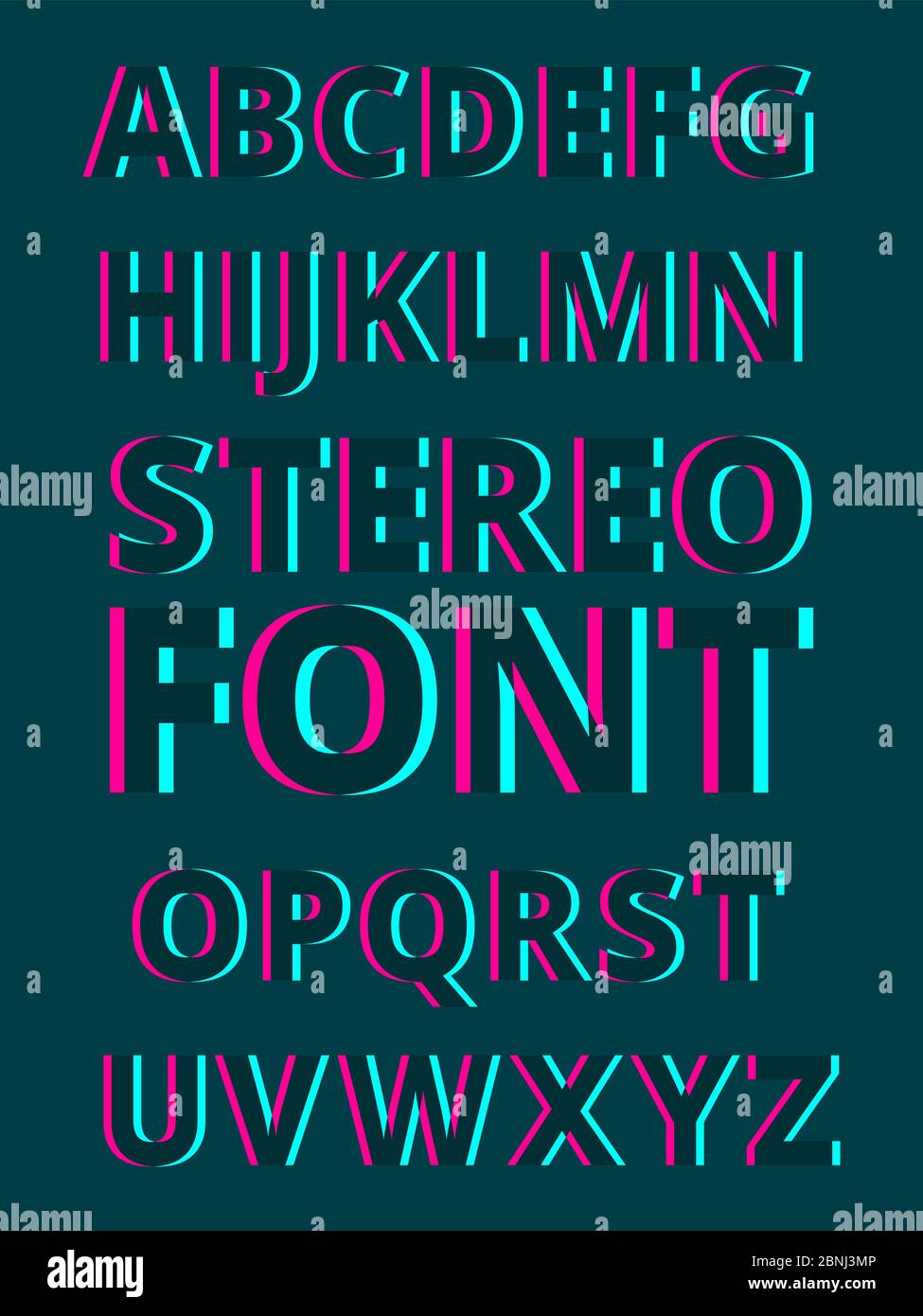 Set latin digital alphabet Stock Vector Images - Alamy