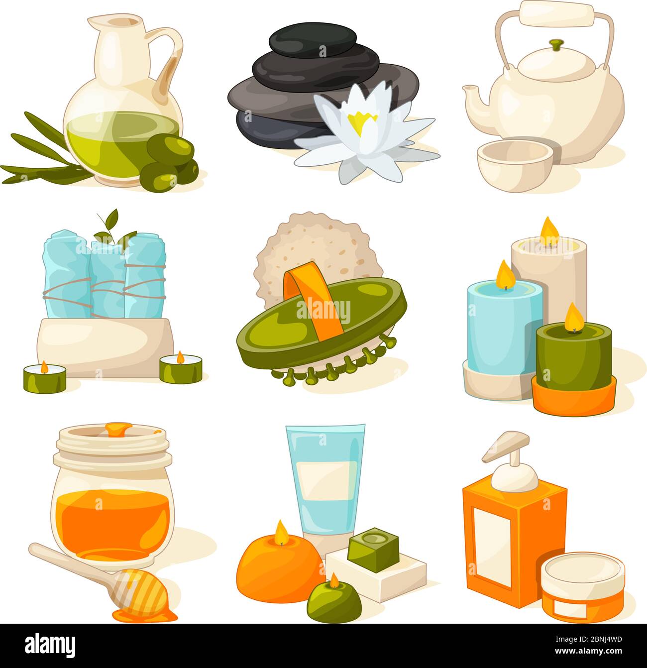 Vector symbols of massage or spa salon. Therapy and zen pictures Stock ...