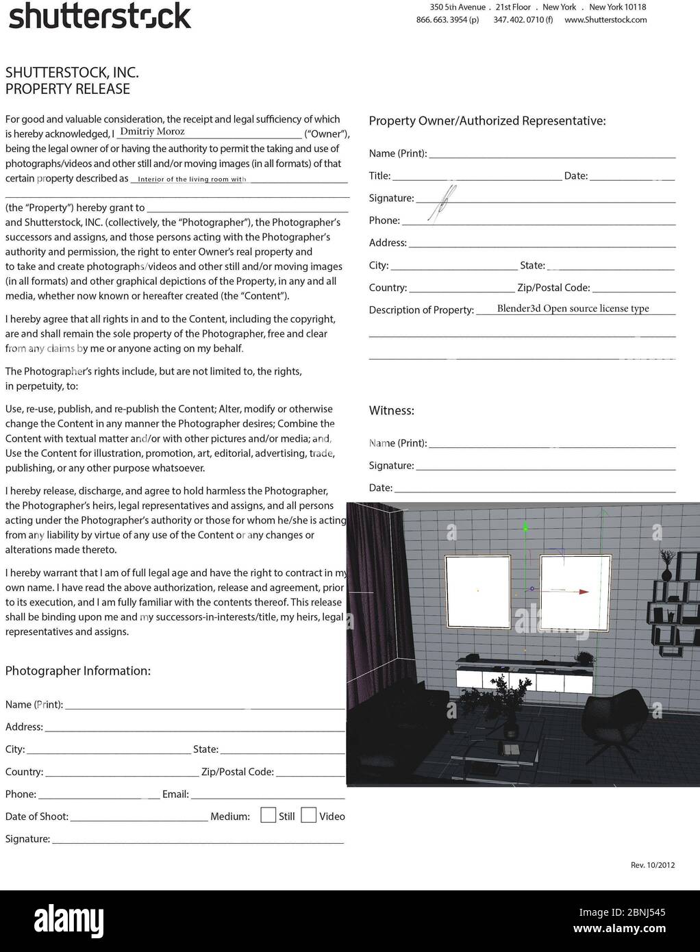 Blank vertical poster in bedroom. Isolated with clipping path around ...