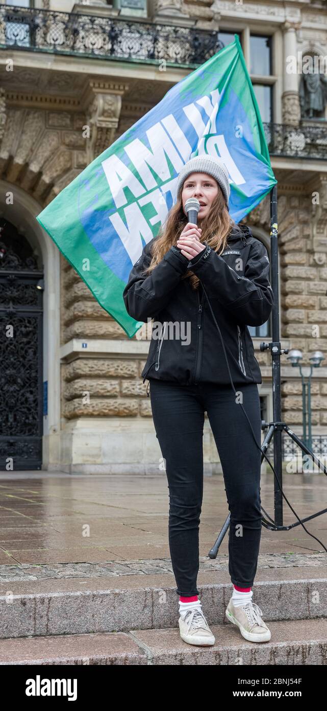 Hamburg, Germany. 15th May, 2020. Fridays for future activist Luisa ...