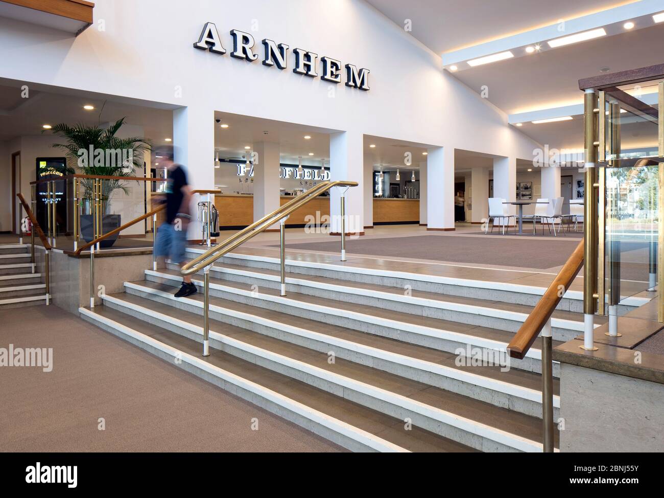 Entrance and stairs to foyer. Fairfield Halls, Croydon, United Kingdom ...