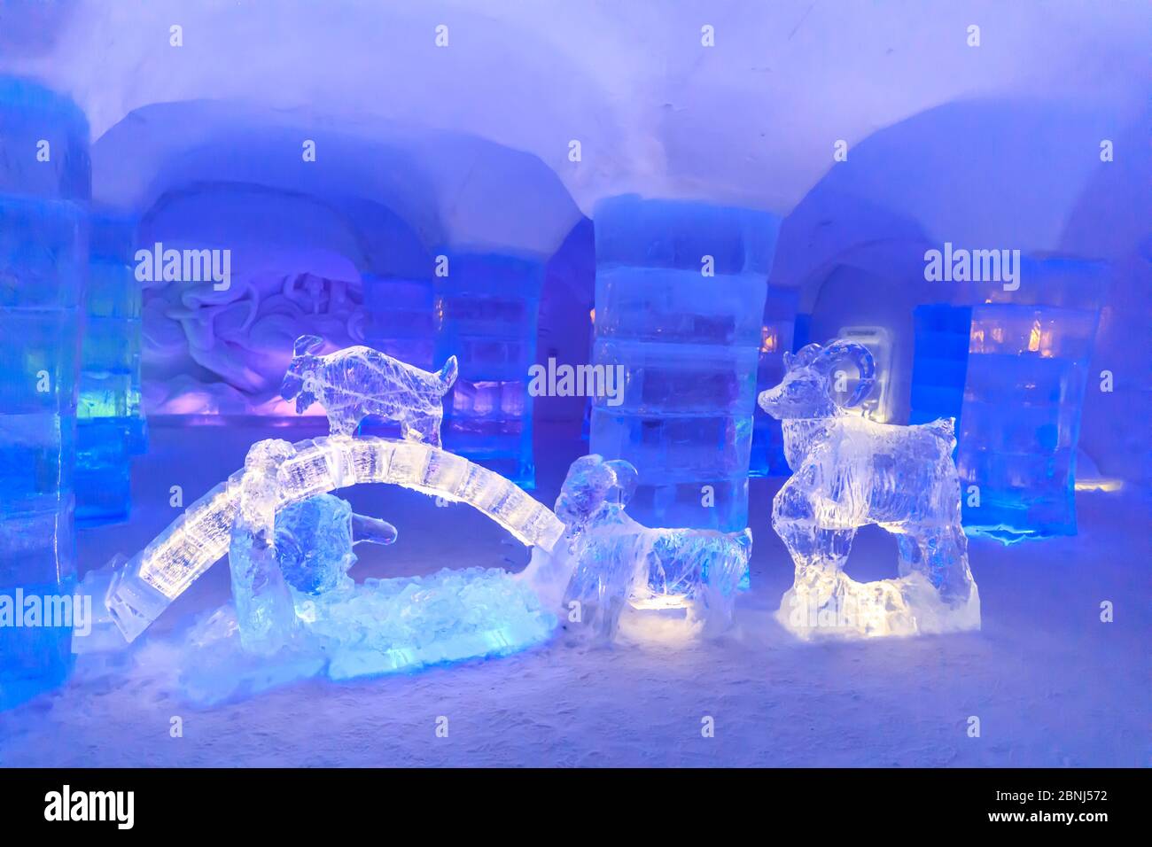 Sorrisniva Igloo Hotel, snow or ice hotel in winter, striking sculpture ...