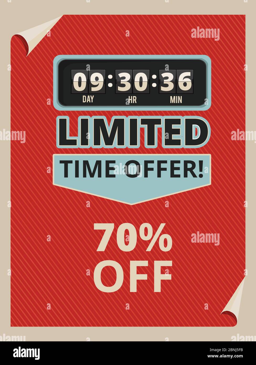 Advertise poster with countdown clock and some text about sales ...