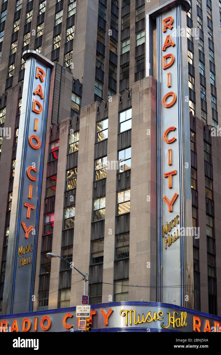 Manhattan, New York City, New York, United States - Neon signs of Radio ...