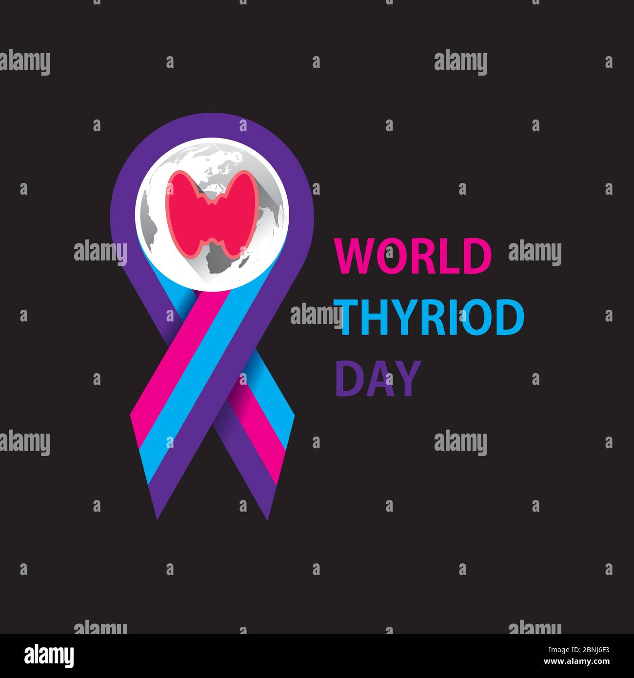 Vector illustration for World Thyroid Day banner or poster design Stock ...