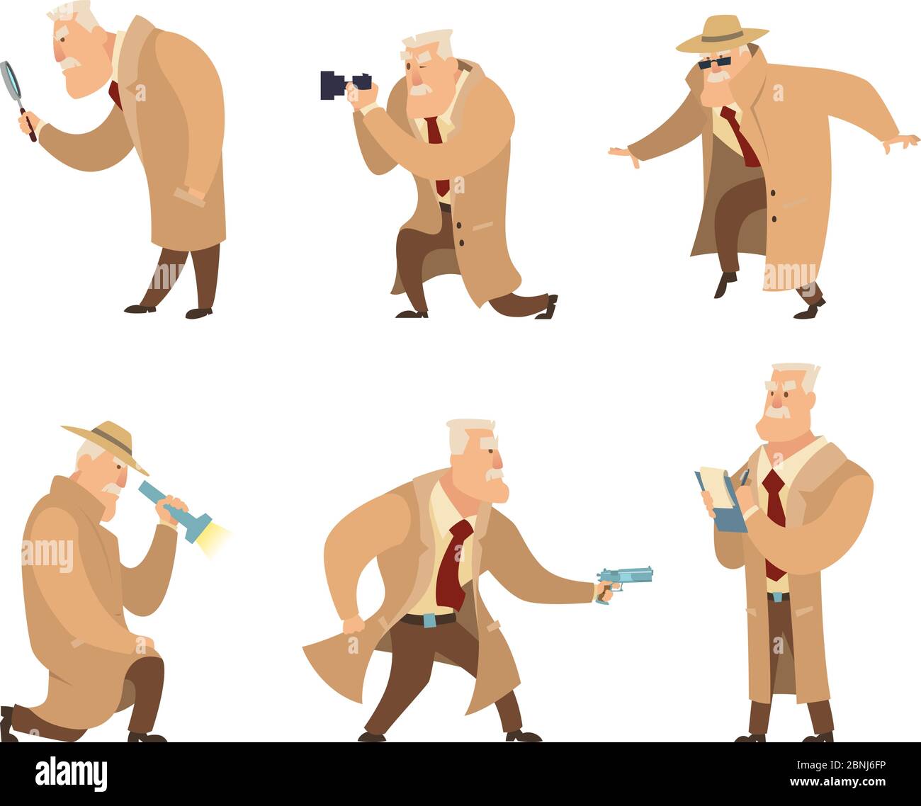 Serious inspector Stock Vector Images - Alamy