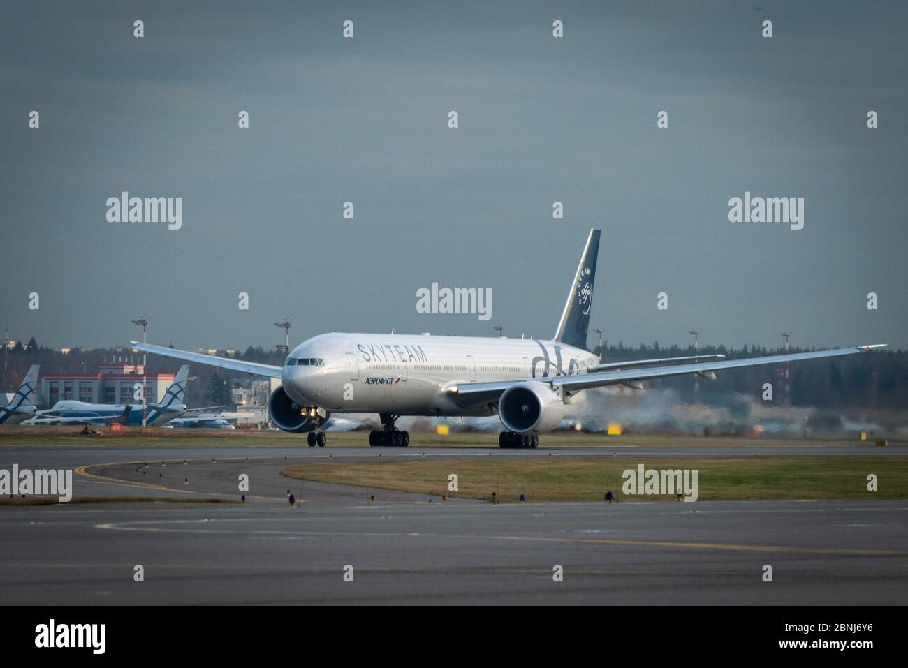 Boeing 777 aeroflot arrive hi-res stock photography and images - Alamy