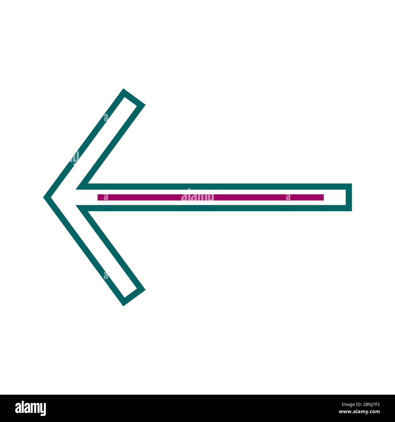 Beautiful Left Line Vector Icon Stock Vector Image & Art - Alamy
