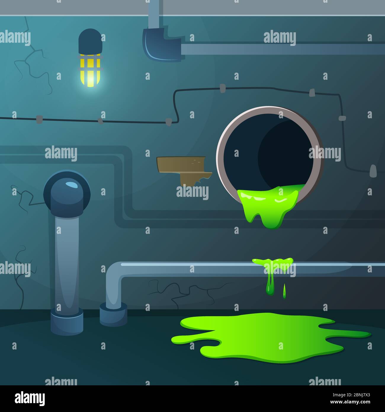 Water flowing from drain pipe Stock Vector Images - Alamy