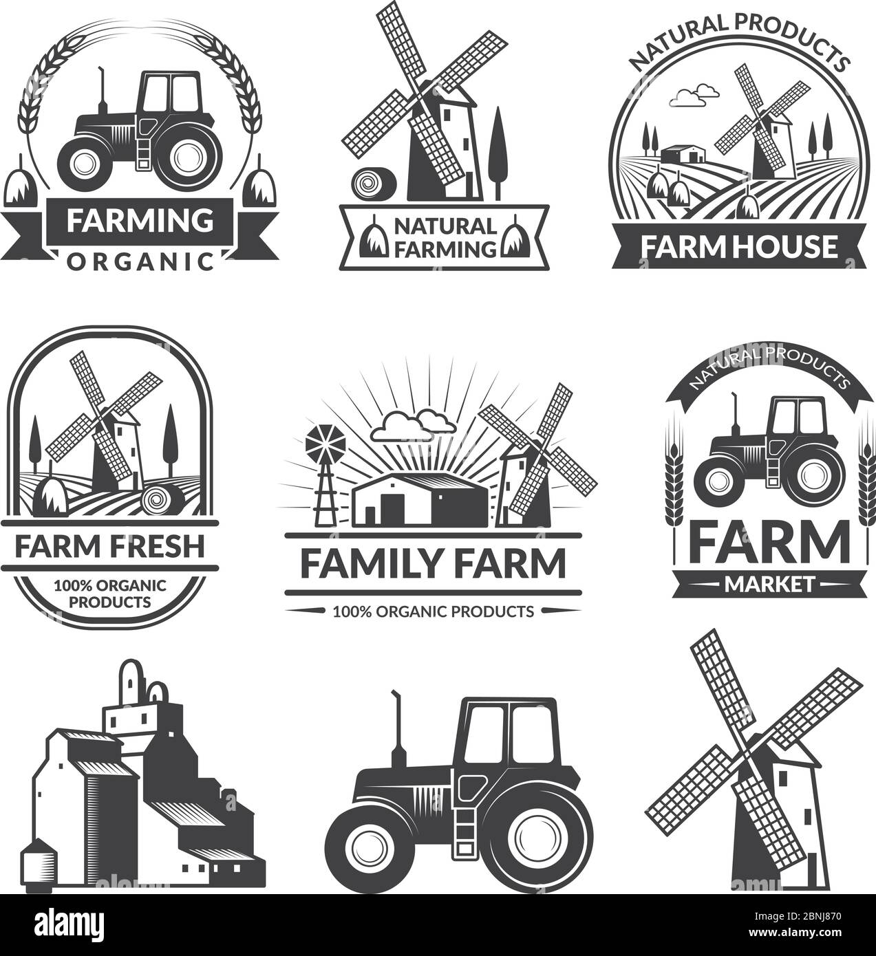 Vintage farm badge logo Cut Out Stock Images & Pictures - Alamy