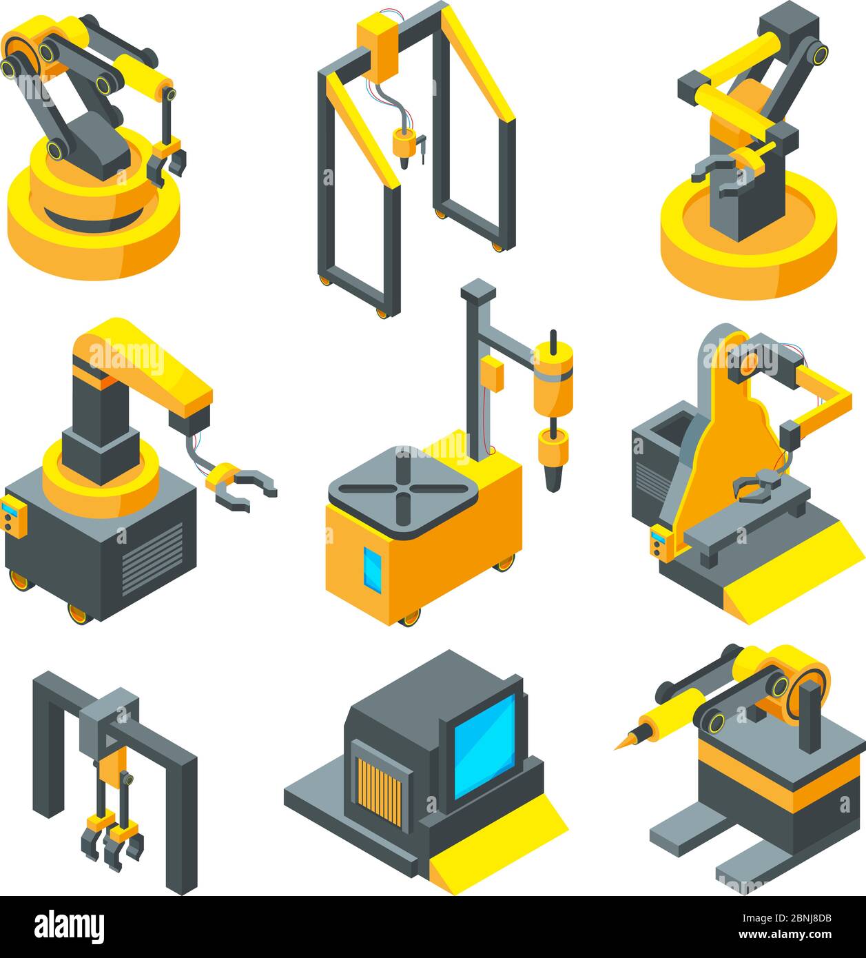 Factory isometric 3d icon hi-res stock photography and images - Alamy